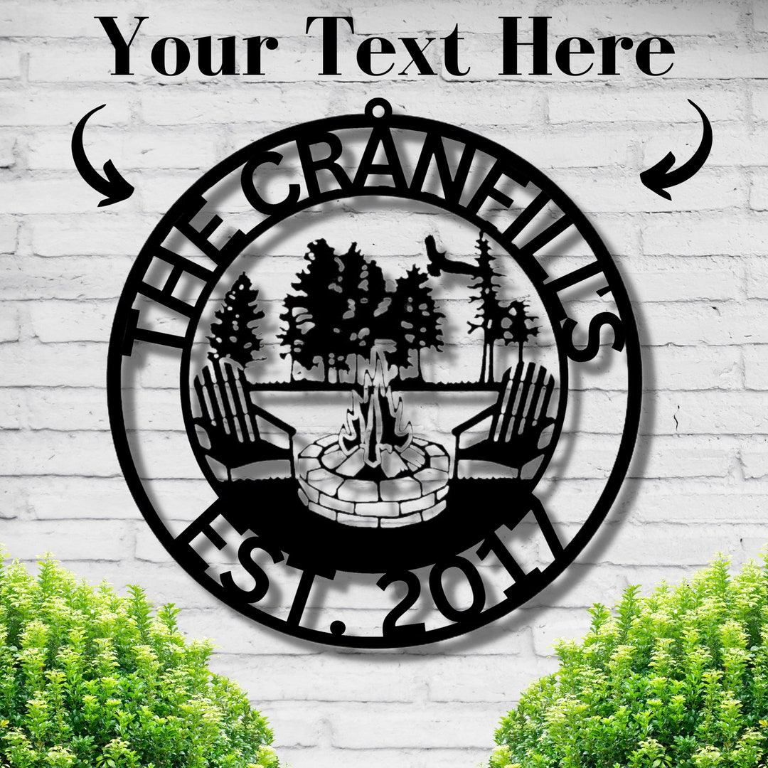 Metal Campfire Sign, Back Yard Decor, Back Porch Sigh, Back Patio Decor ...