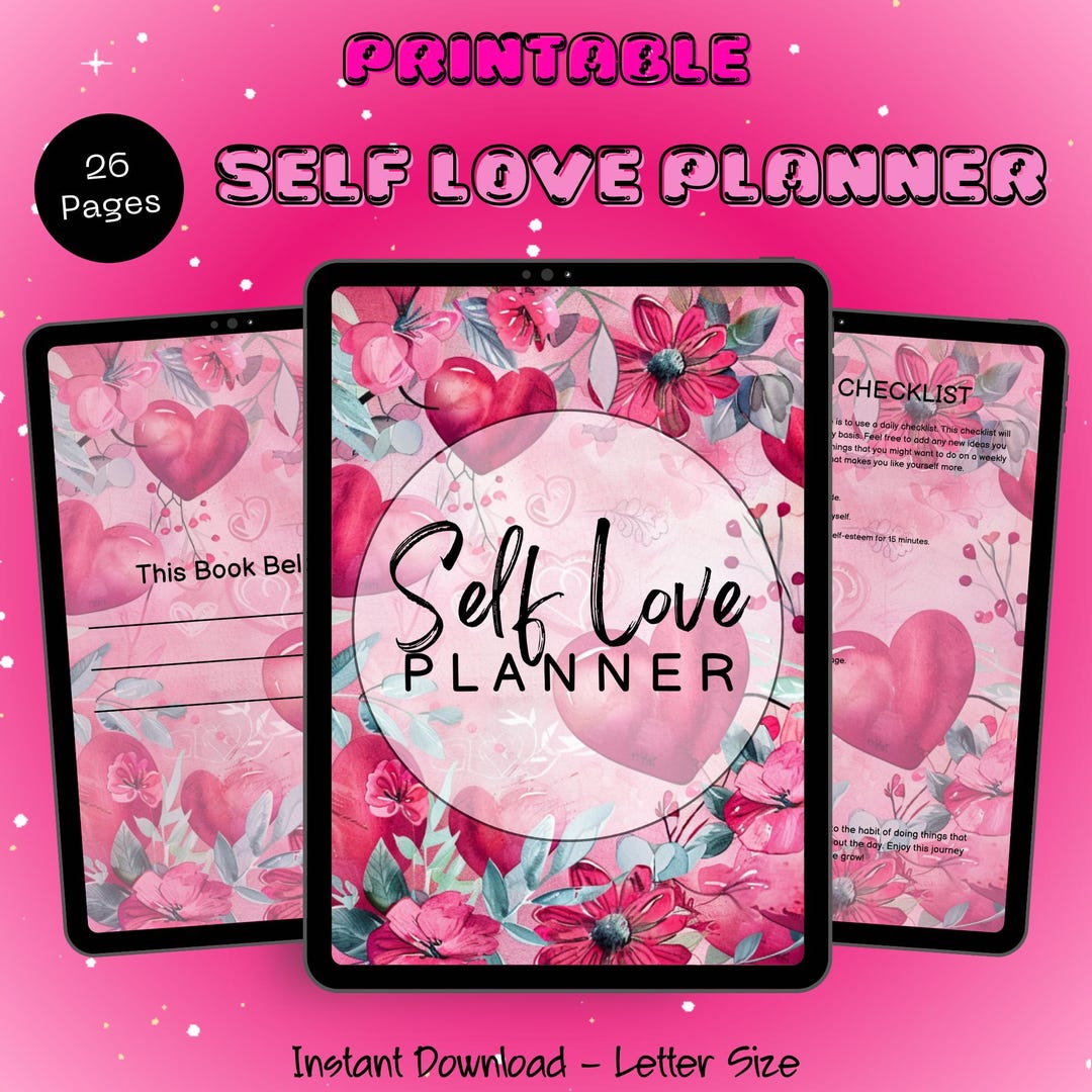 Self-love Planner Printable | Daily Affirmations | Goal Setting ...