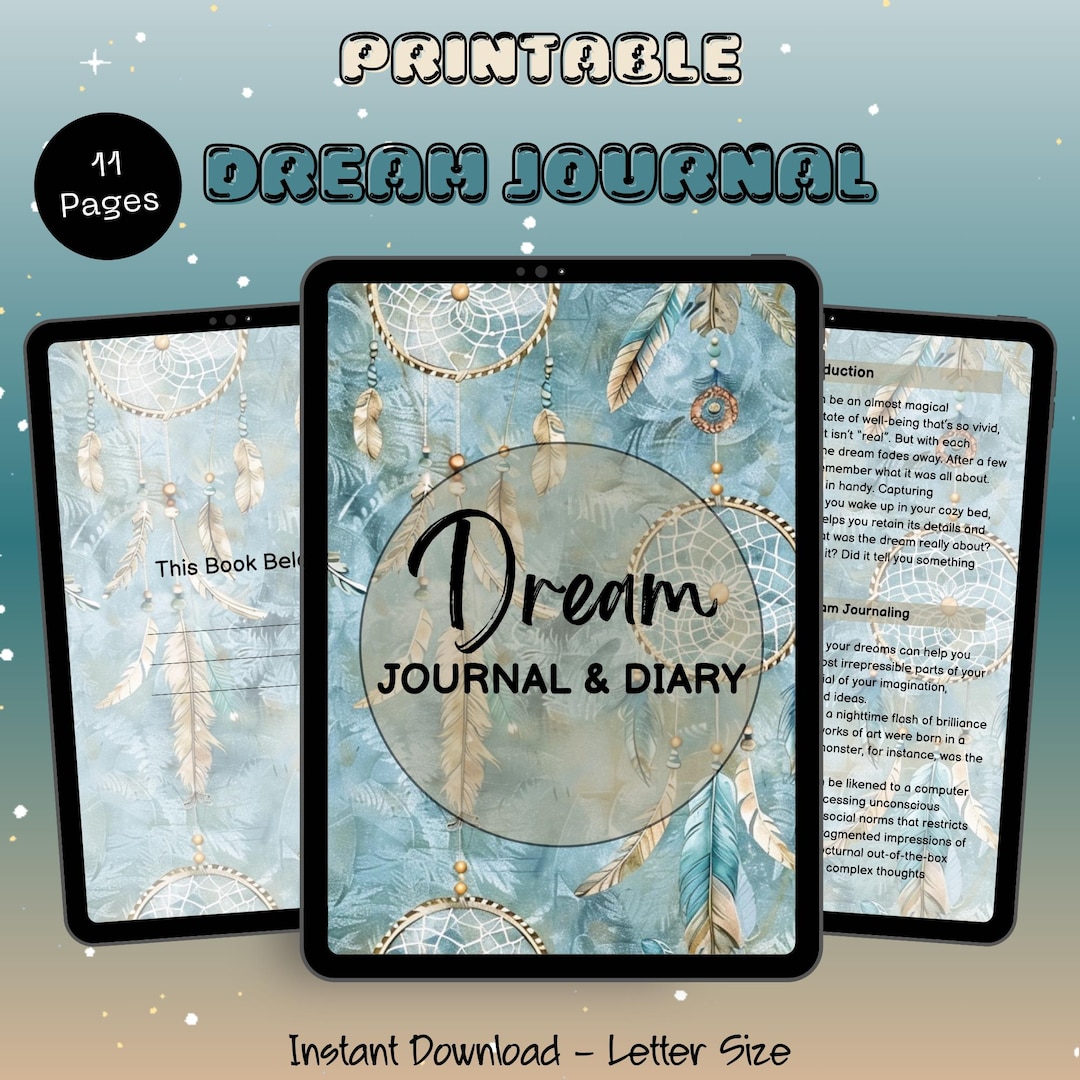 Printable Dream Journal | Guided Dream Tracker | Dream Interpretation ...