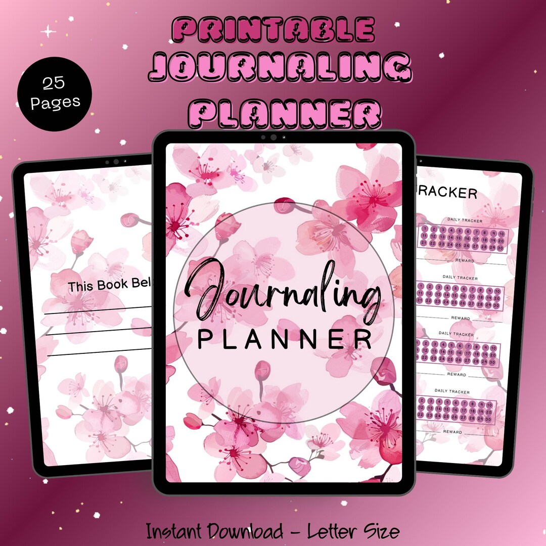 Printable Journaling Planner | Daily Journal Prompts | Self-reflection ...