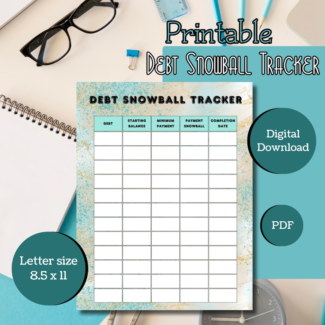Debt Snowball Tracker | Printable Debt Tracker | Debt Payoff Tracker ...
