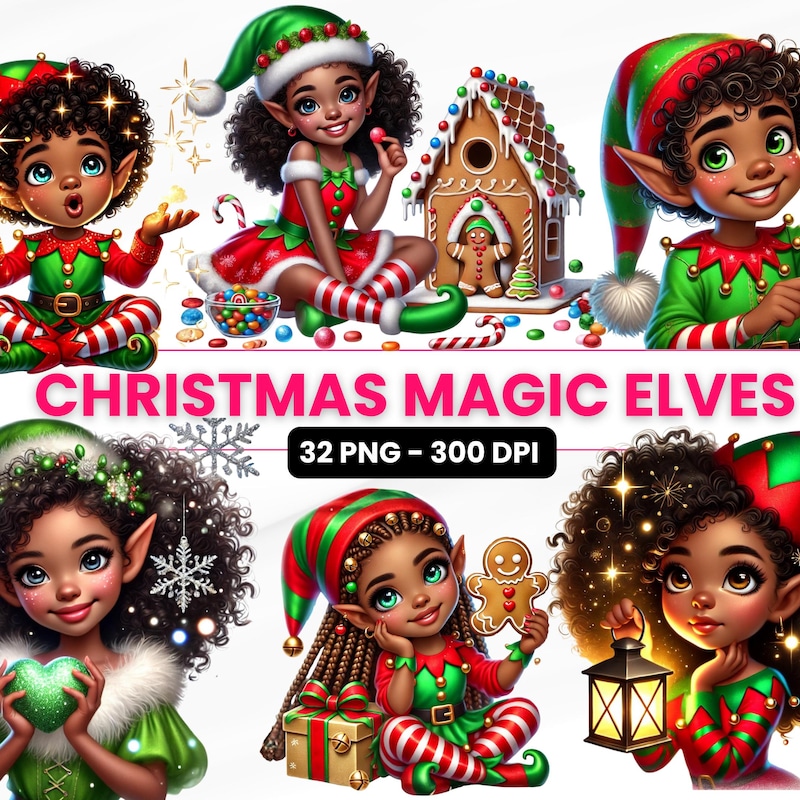 Elf Clipart - Etsy