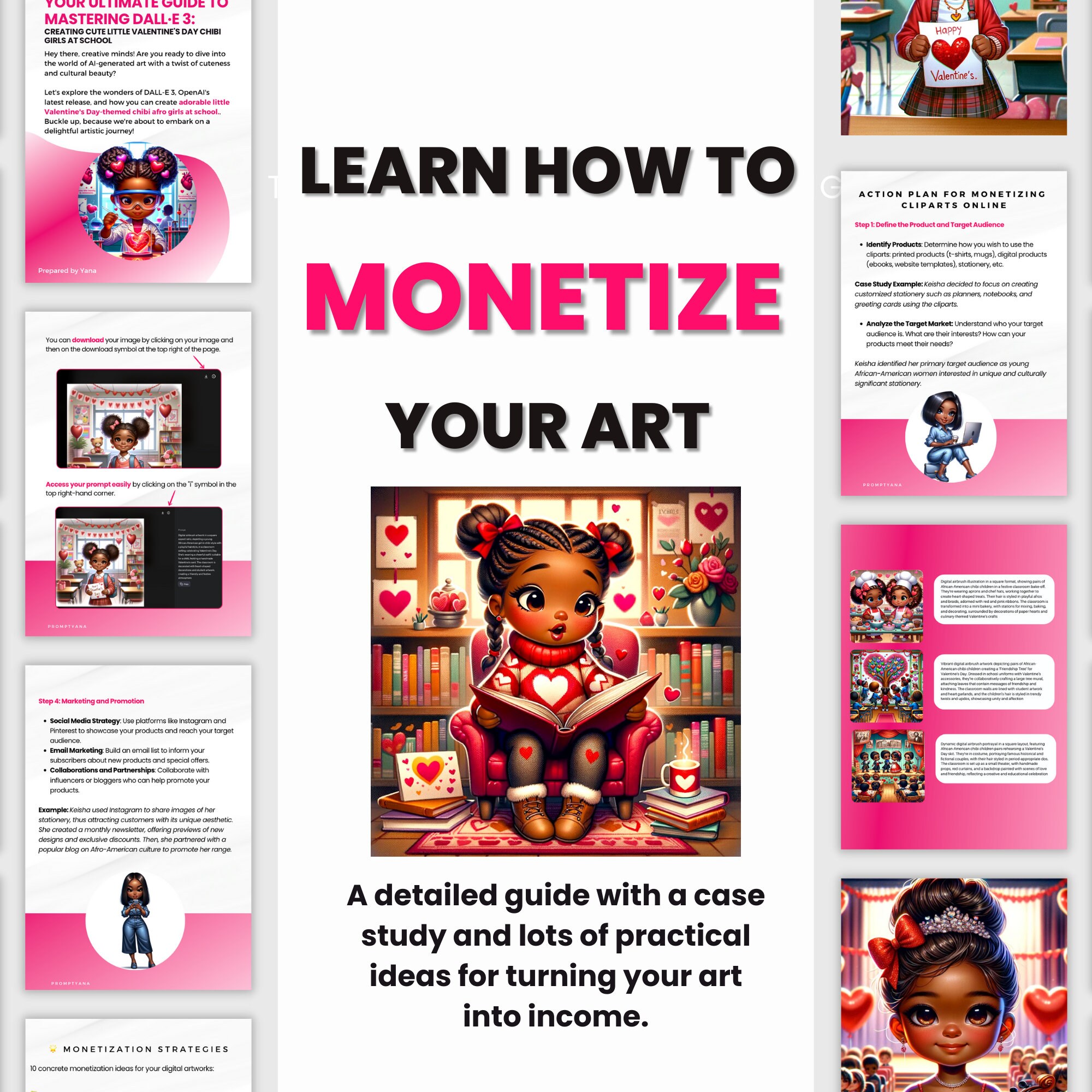 Dalle 3 Prompt Guide & Chatgpt V4 Valentine's Day Chibis Girls 25 AI ...