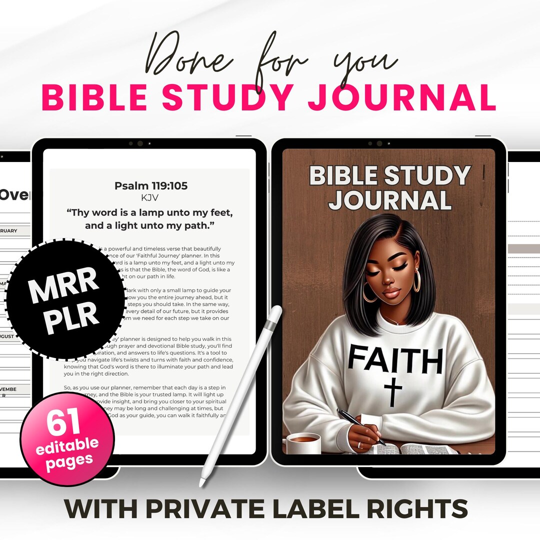 Bible Study Journal: Prayer Planner Ebook Template (PLR & MRR) - Etsy