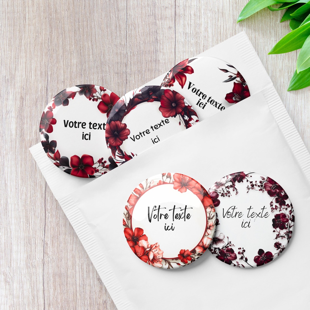 Personalized Badges With Text, Personalized Pins, Ideal for Weddings ...