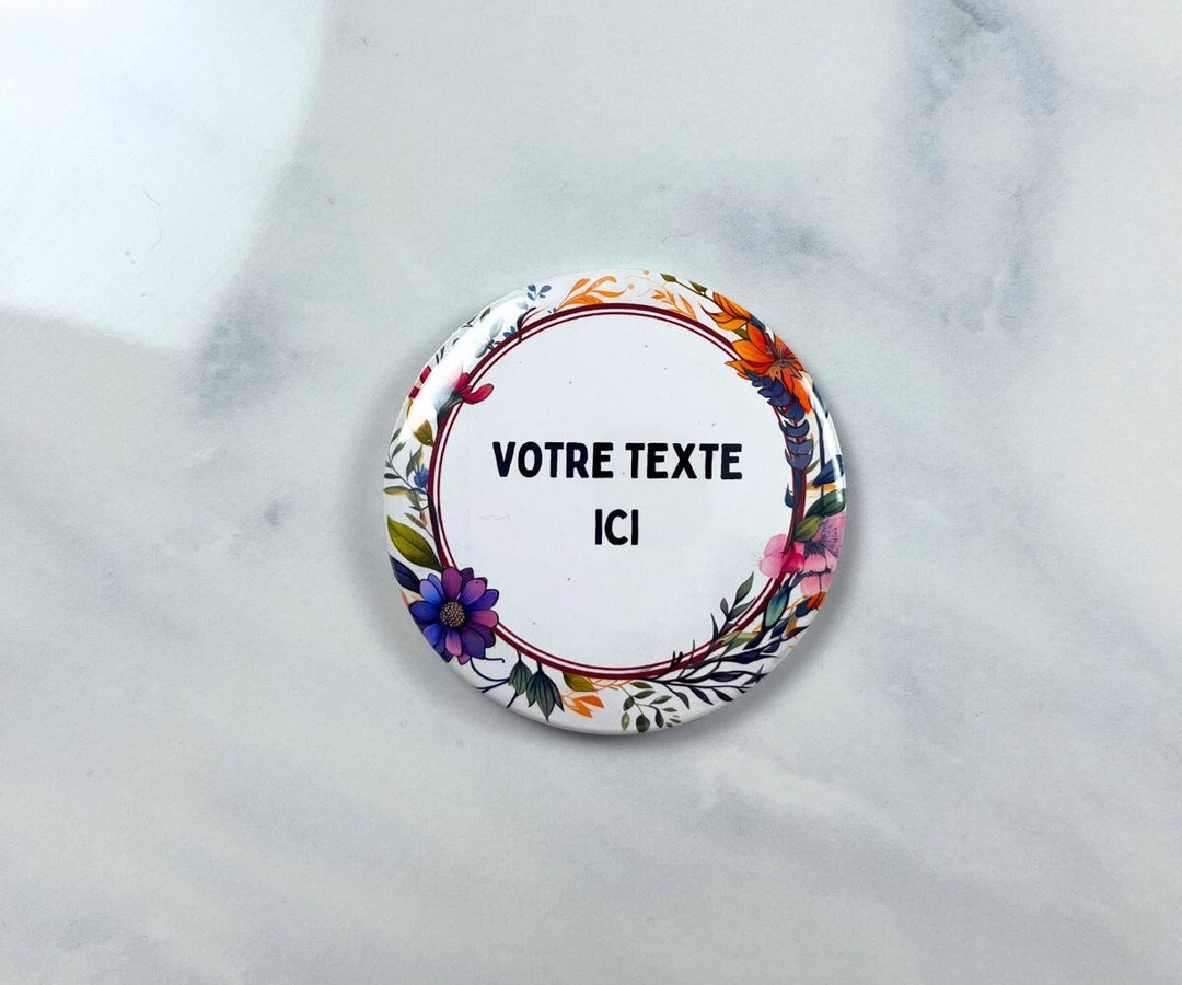 Personalized Pin Badges With Text, Size 5.8 Cm - Etsy UK