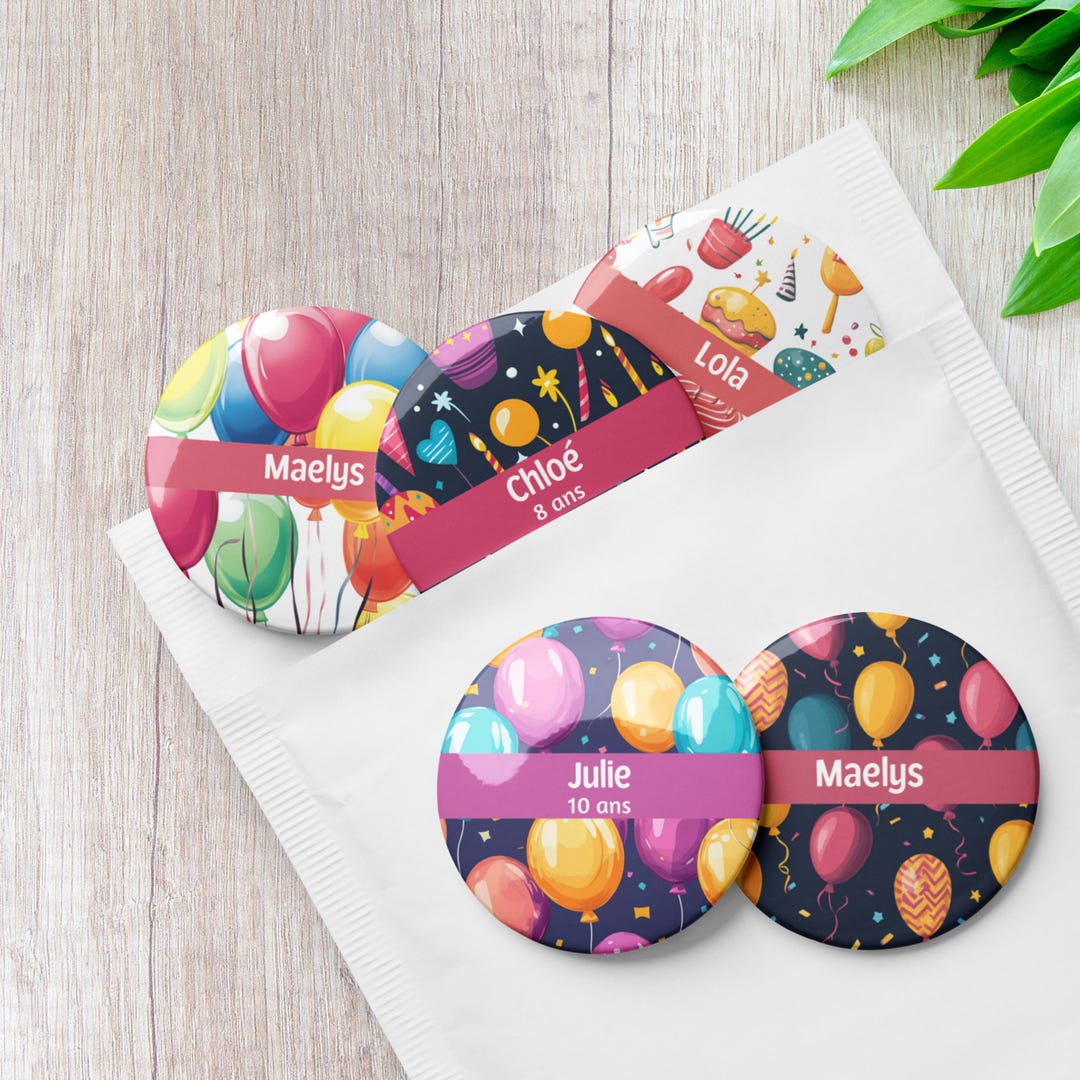Personalized Badges/magnets With First Names, Children's Birthdays ...