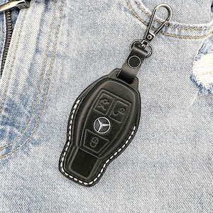 Mercedes Benz Leather Key Fob Case, Key Fob Cover, Personalized Key Fob ...