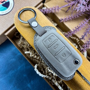 SKODA Octavia Fabia Rapid Superb Leather Key Fob Case, VW Seat Key Fob ...