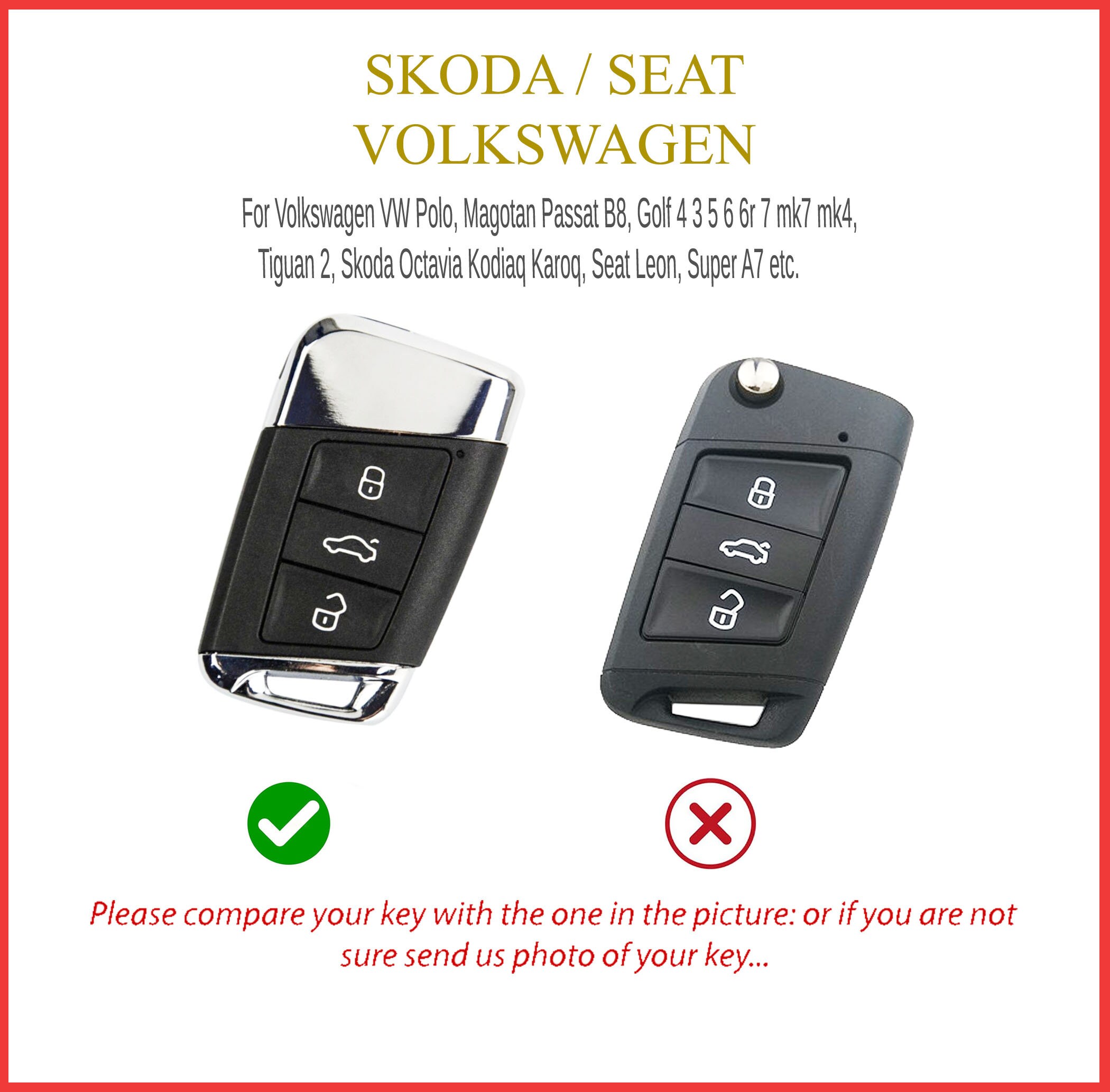 SEAT and SKODA Key Fob Cover Leon Superb Ateca Octavia Leather Key Fob ...