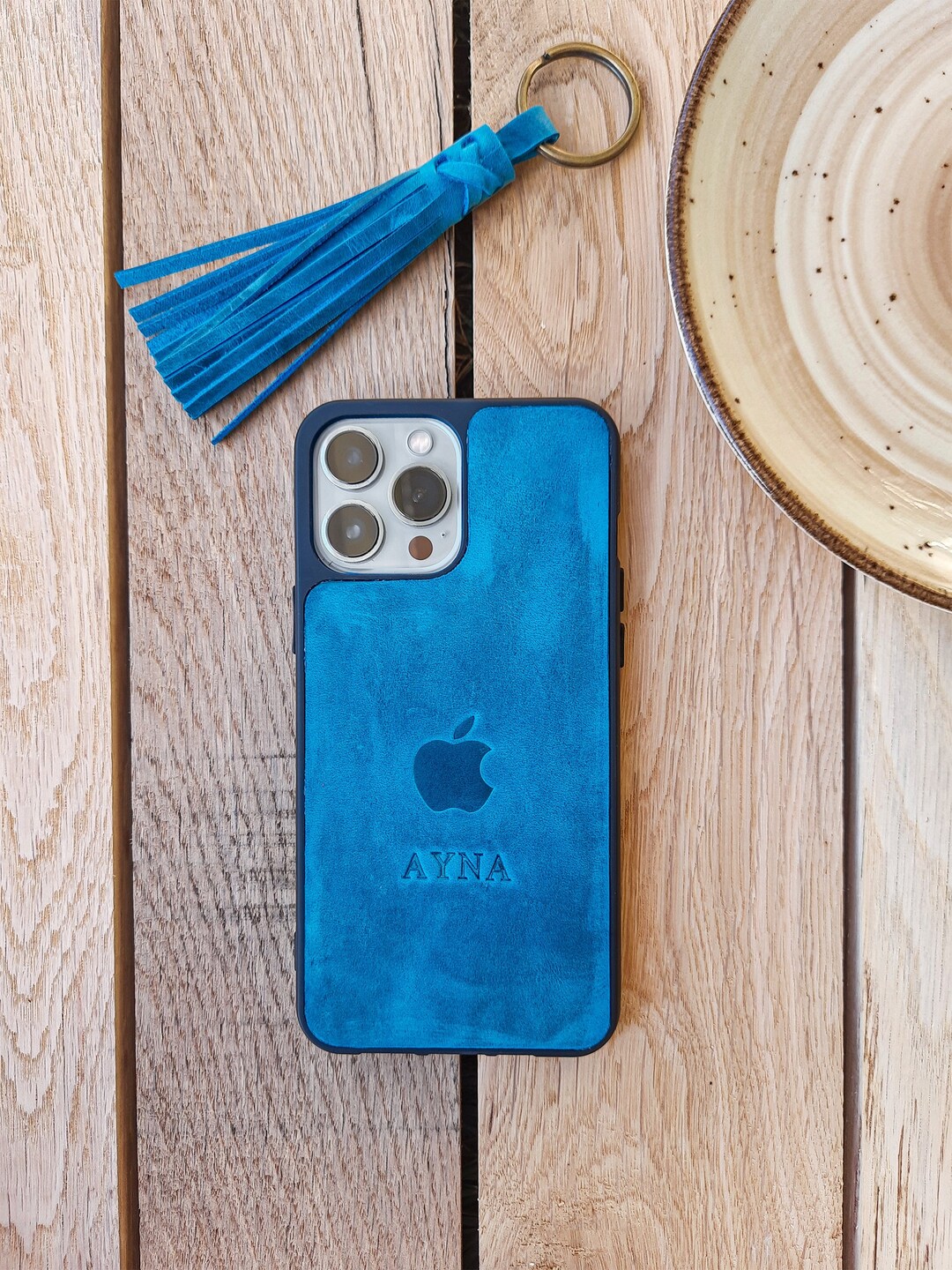 Personalized Leather Case for iPhone 11 12 13 14 Pro Max, Genuine Crazy Horse Leather, Custom ...