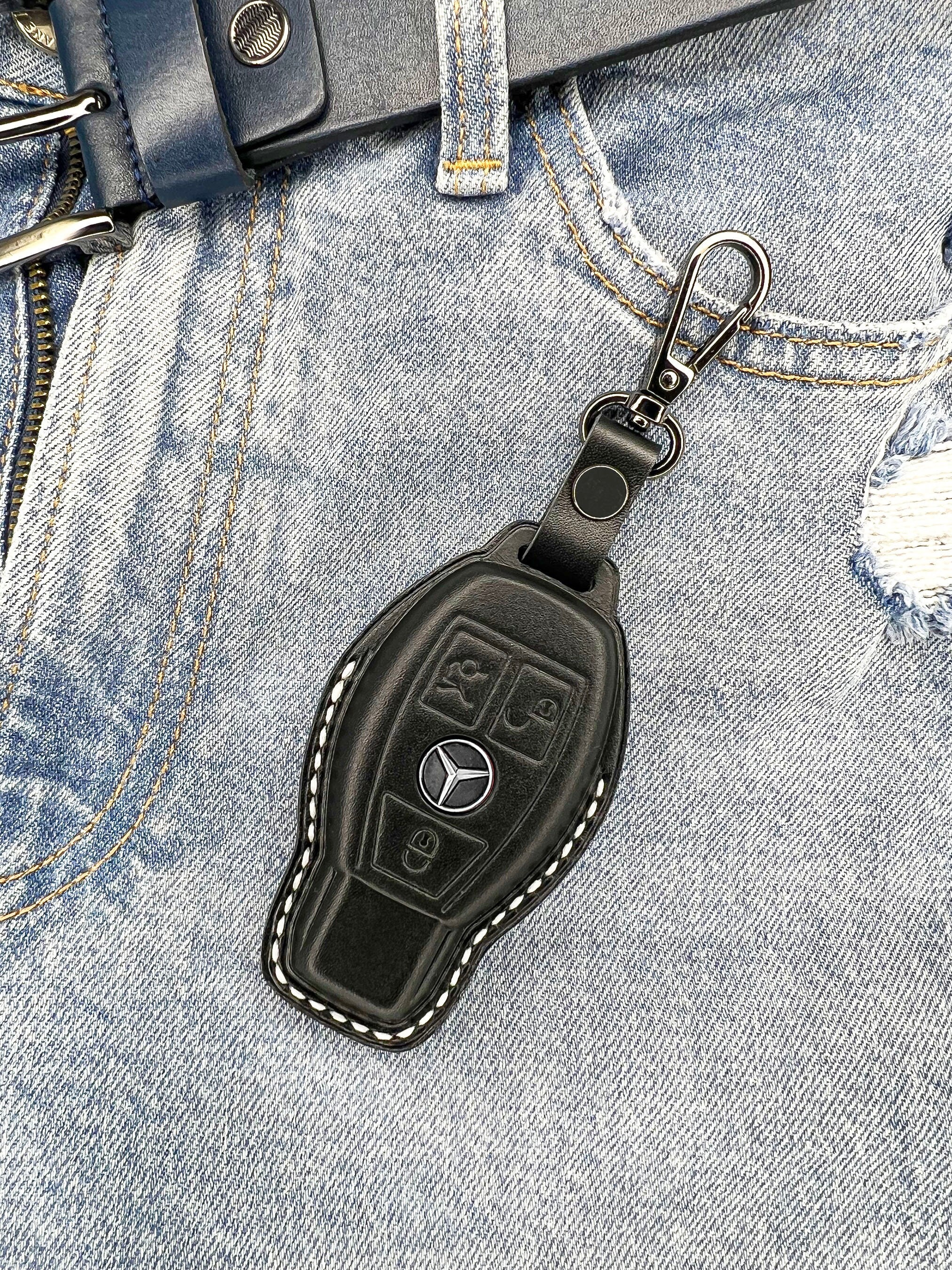 Mercedes Benz Leather Key Fob Case, Key Fob Cover, Personalized Key Fob ...
