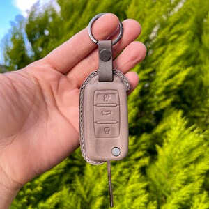 SKODA Octavia Fabia Rapid Superb Leather Key Fob Case, VW Seat Key Fob ...