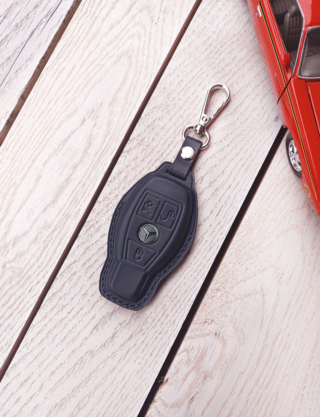 Mercedes Benz Leather Key Fob Case, Key Fob Cover, Personalized Key Fob ...