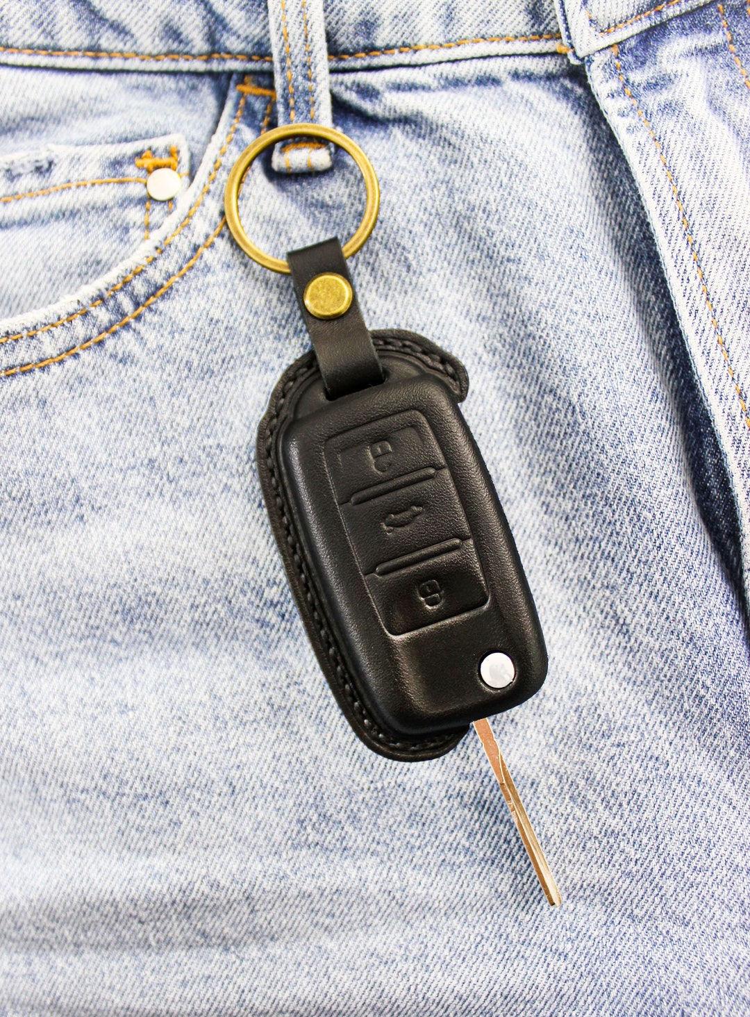 SKODA Octavia Fabia Rapid Superb Leather Key Fob Case, VW Seat Key Fob ...