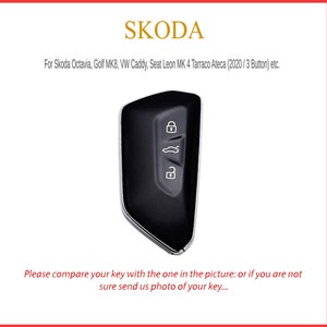 New SKODA Key Fob Cover Leon Superb Ateca Octavia Leather Key Fob Case ...