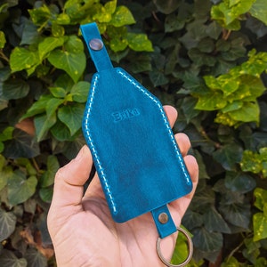 Slim Leather Key Organizer With Pull Strap, Handmade Pocket Leather Key ...