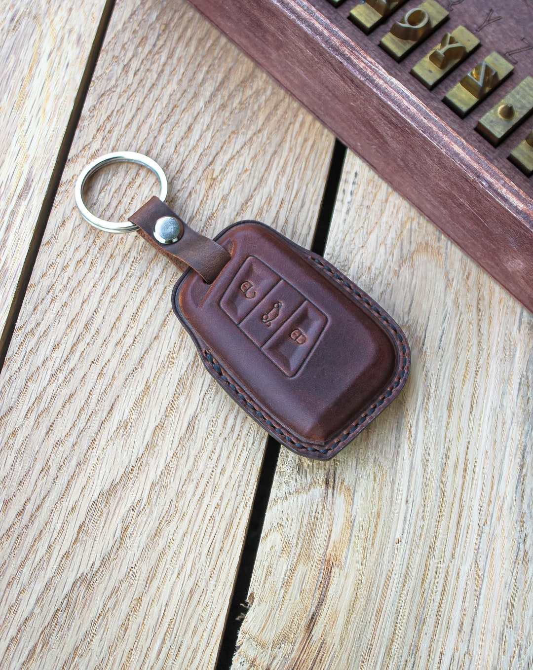 VOLKSWAGEN Golf Polo MK Leather Key Fob Case, VW Seat Key Fob Cover ...