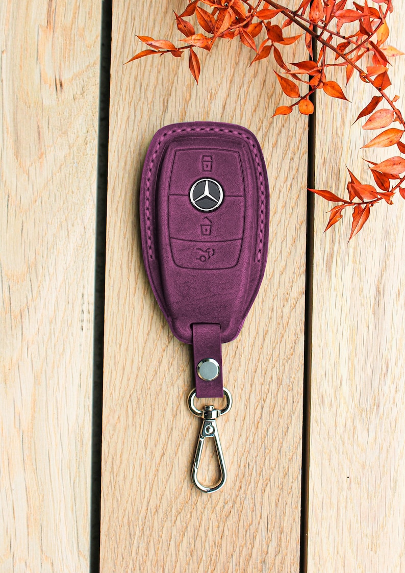 Mercedes E-S-G Series AMG Crazy Leather Key Fob Case Smart Key - Etsy