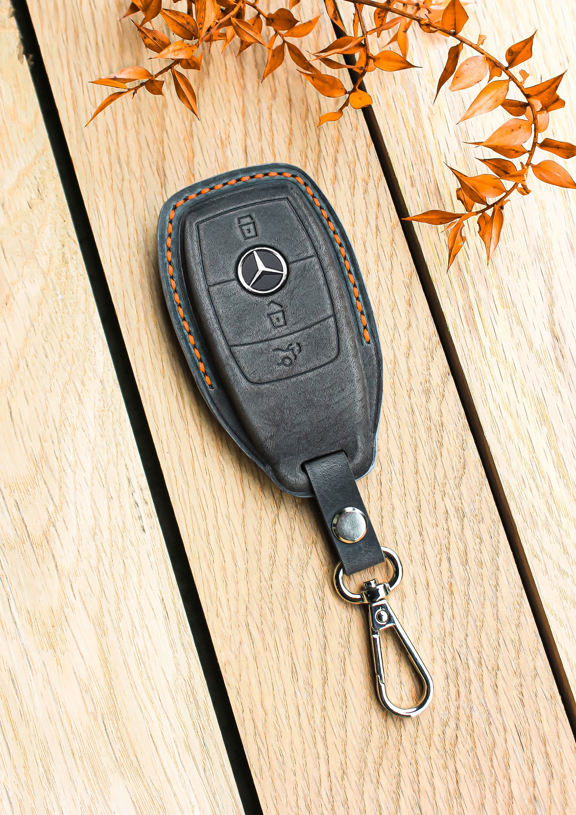 Mercedes E-S-G Series AMG Crazy Leather Key Fob Case Smart Key - Etsy