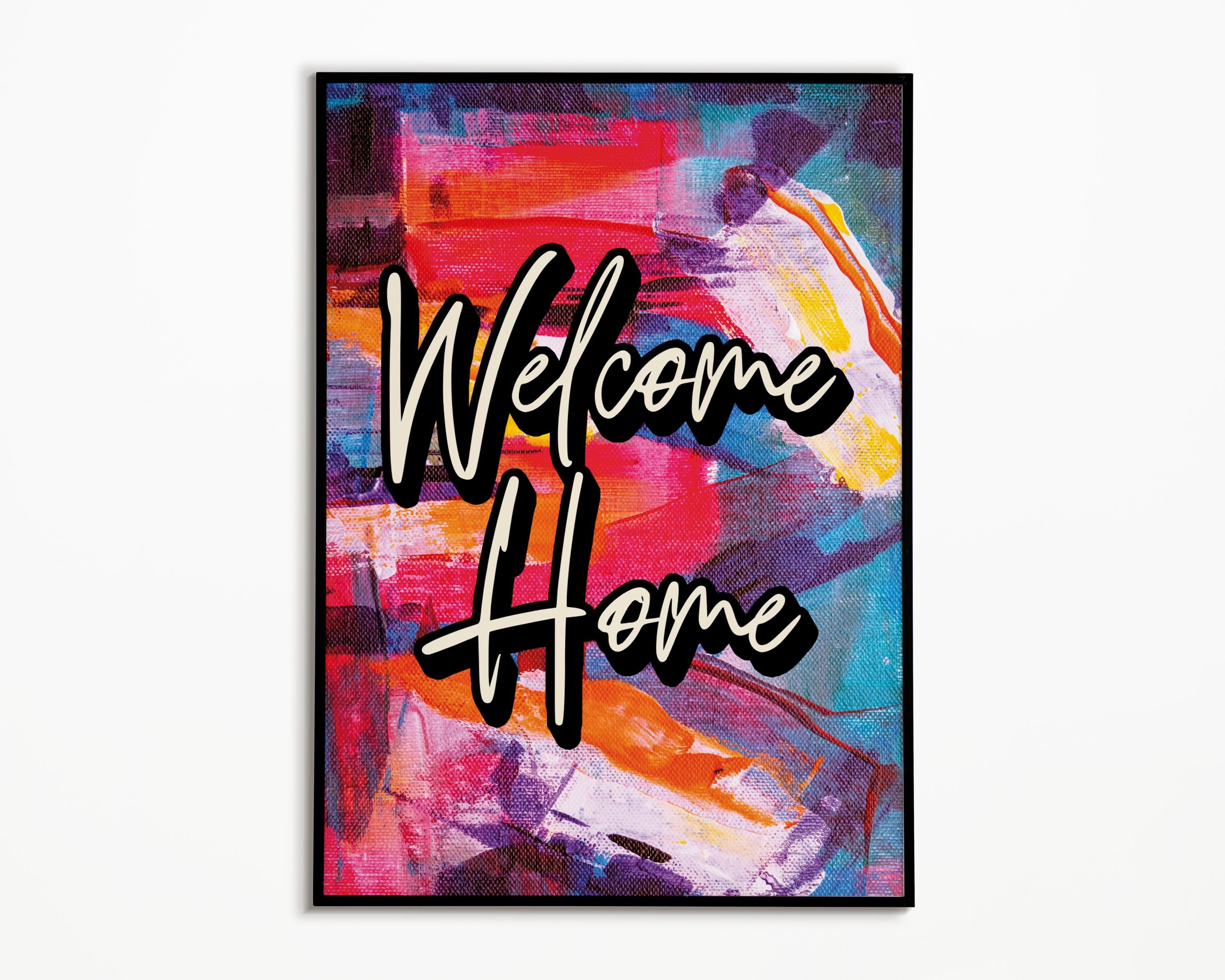 Welcome Home Print Welcome Home Banner Design Welcome Home Sign Welcome ...