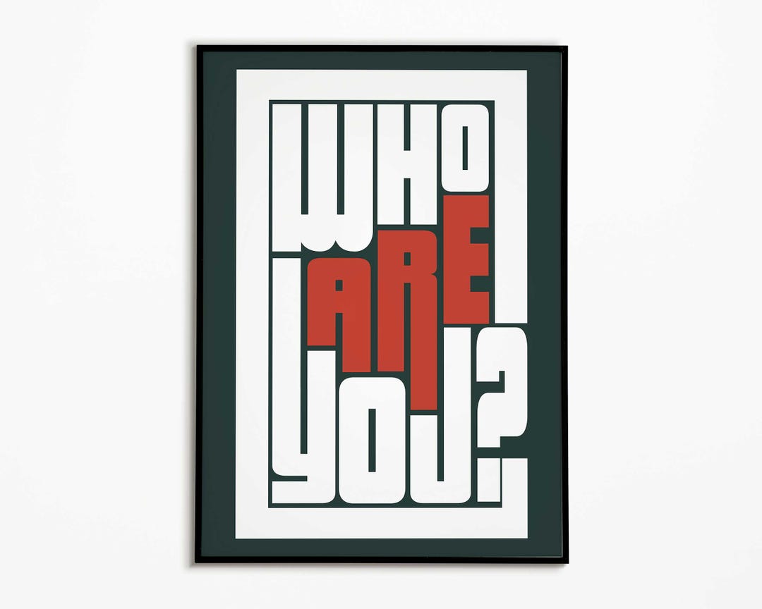 Typography Print, Minimalist Wall Art, Modern Word Art, Geometric ...