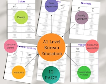 Korean Language Learning Workbook Printable Korean Worksheets Hangul ...