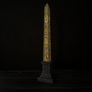 Egyptian Night Light, Egyptian Obelisk With Hieroglyphs, LED Table Lamp ...
