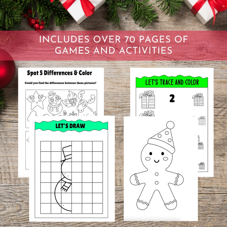 Printable Christmas Activity Book | Christmas Printable | Printable ...