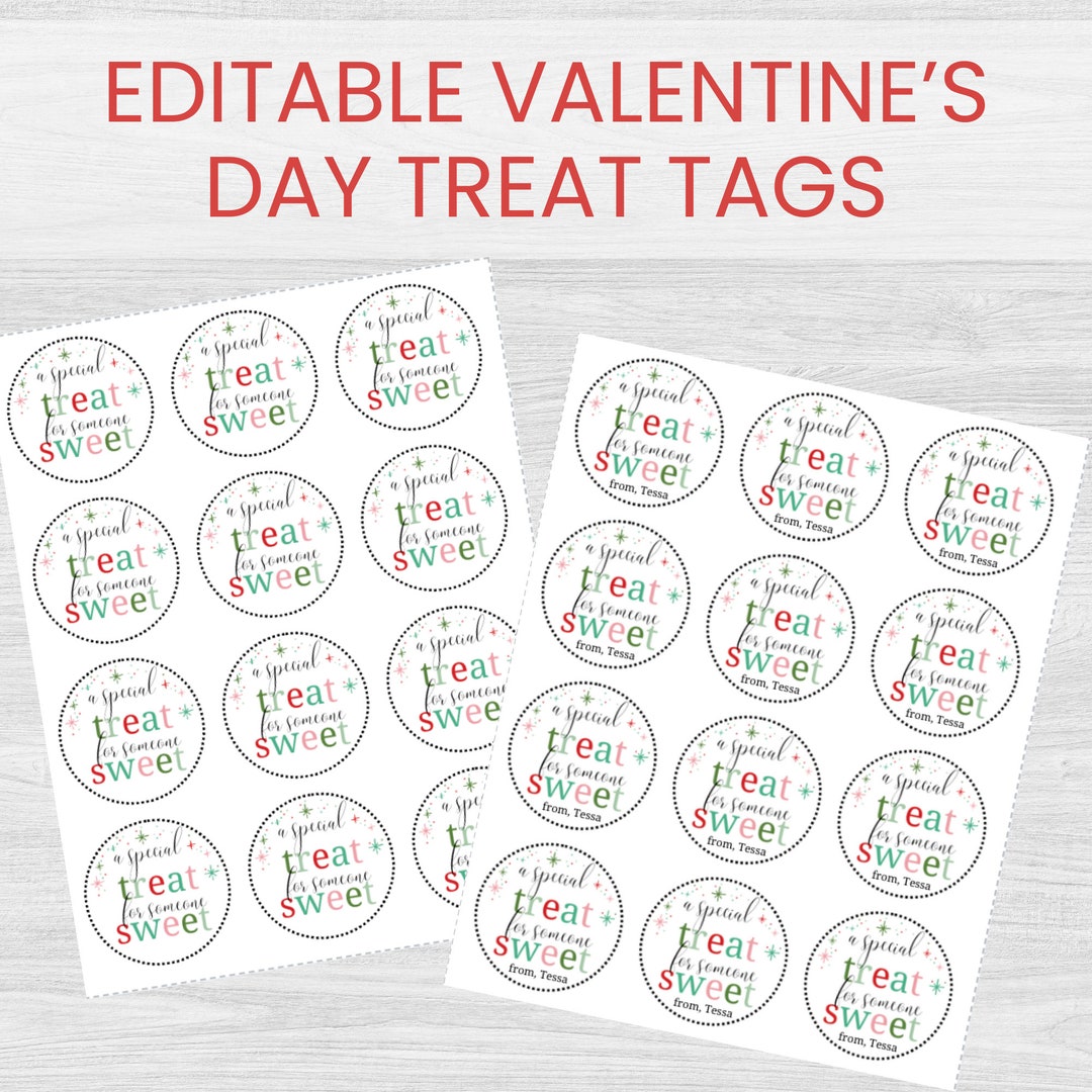 Kid Valentine Tags | Valentine Treat Tags | Valentine's Day Tag | Sweet ...