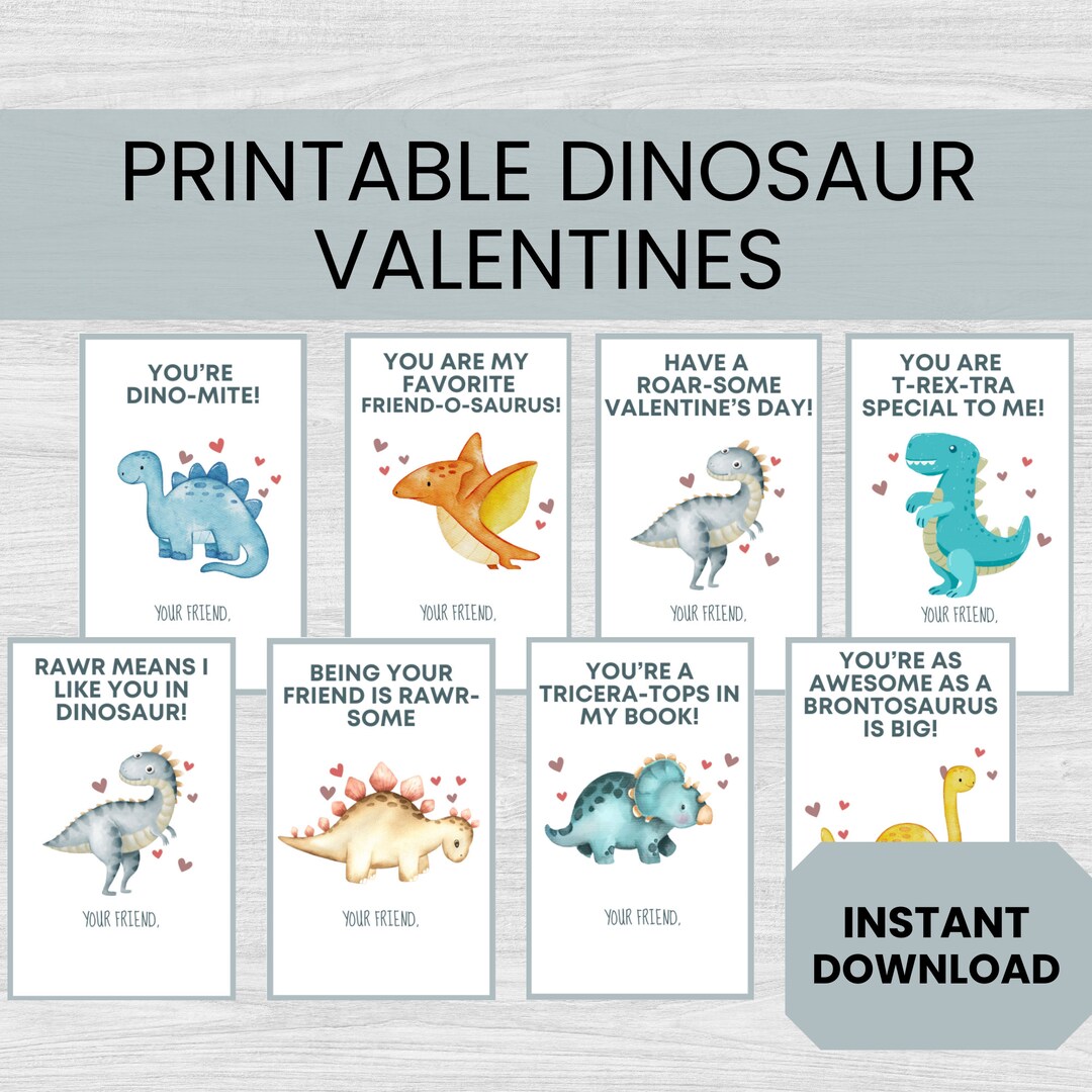 Dinomite Kid Dinosaur Classroom Valentine | Valentines Cards Kids ...