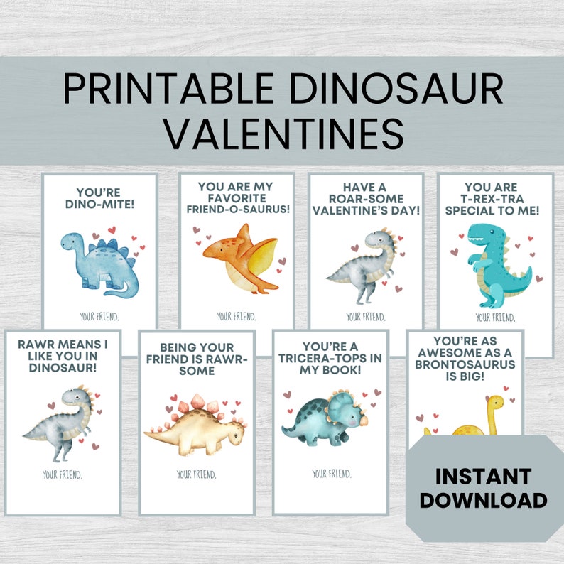 Dinomite Kid Dinosaur Classroom Valentine | Valentines Cards Kids ...