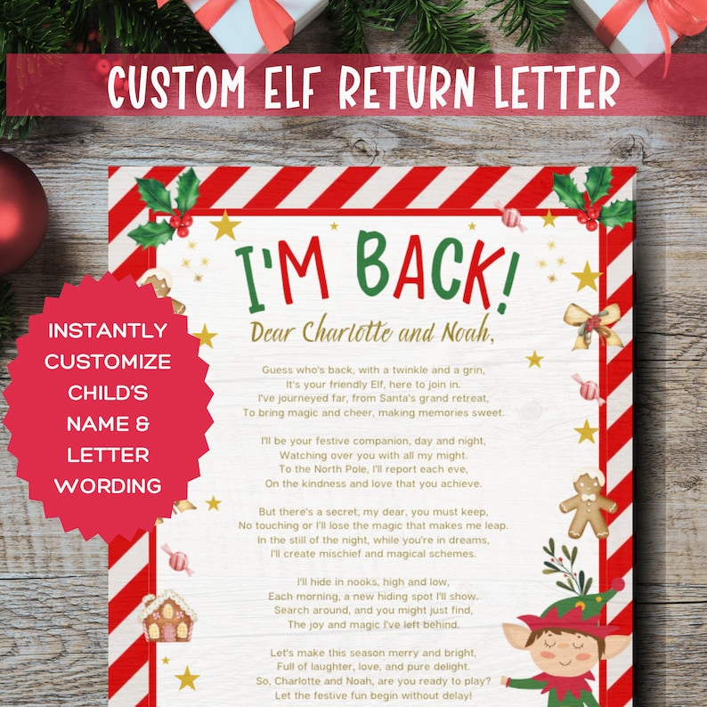 Christmas Elf Bundle | Elf Notes Printable | Christmas Instant Digital ...