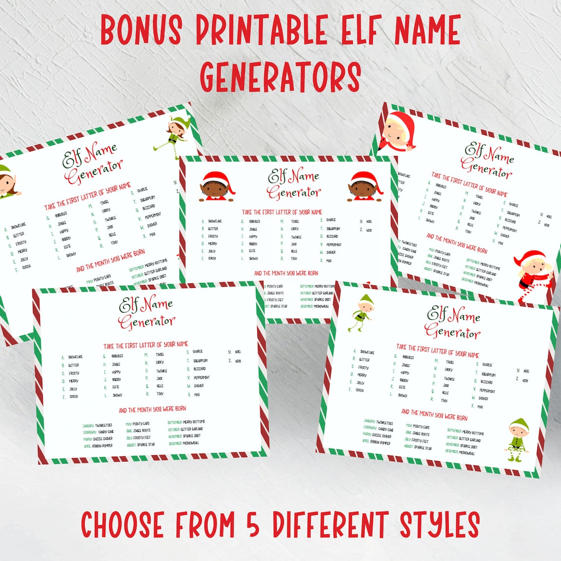 Editable Elf Name Change Certificate | Elf Name Generator | Printable ...