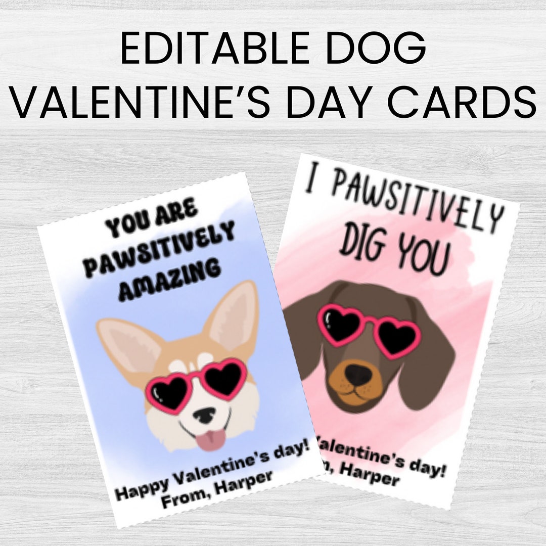 Puppy Valentine's Day | Dog Valentines Day | Printable Valentine's Day ...
