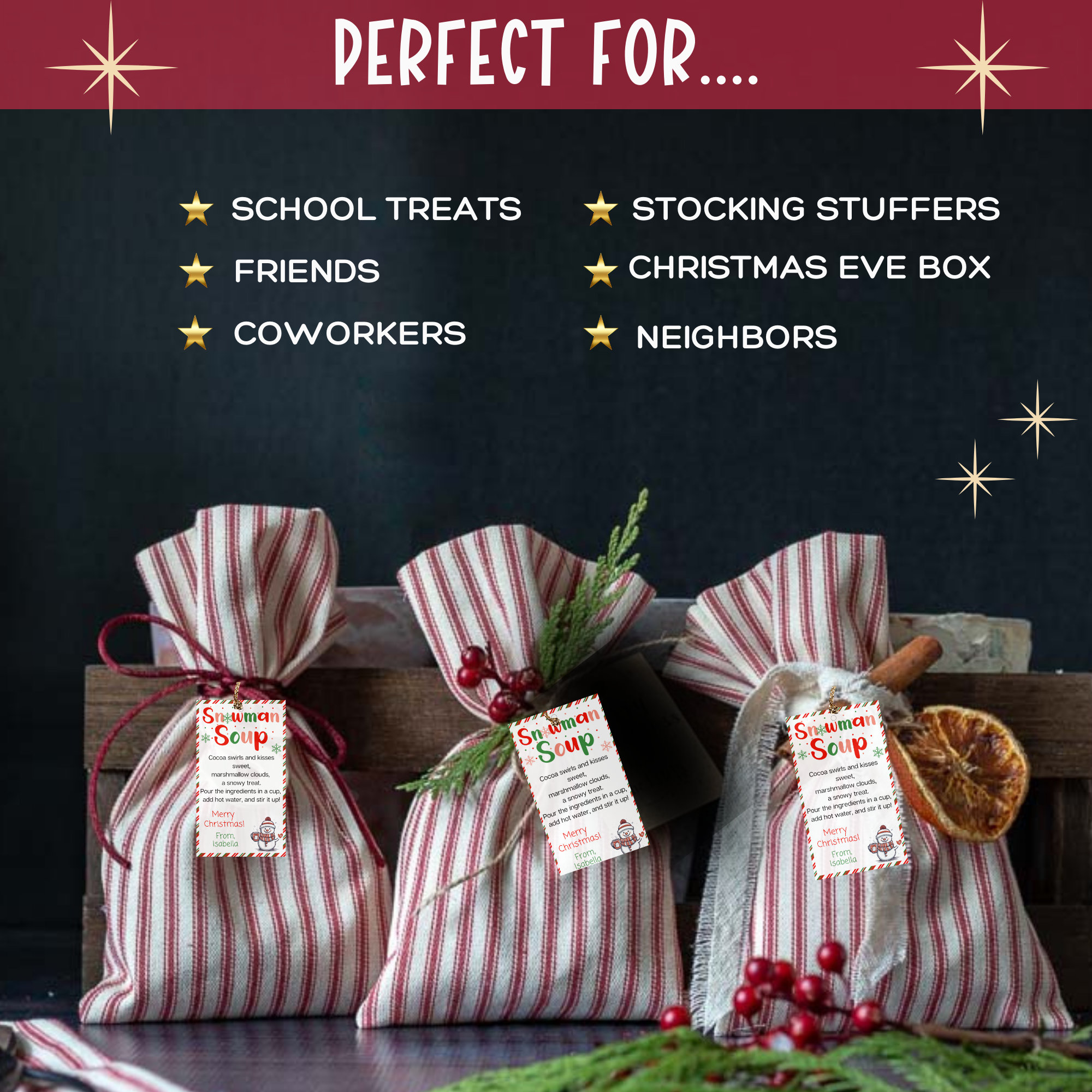 Snowman Soup | Hot Cocoa Printable | School Treat | Classroom Holiday ...