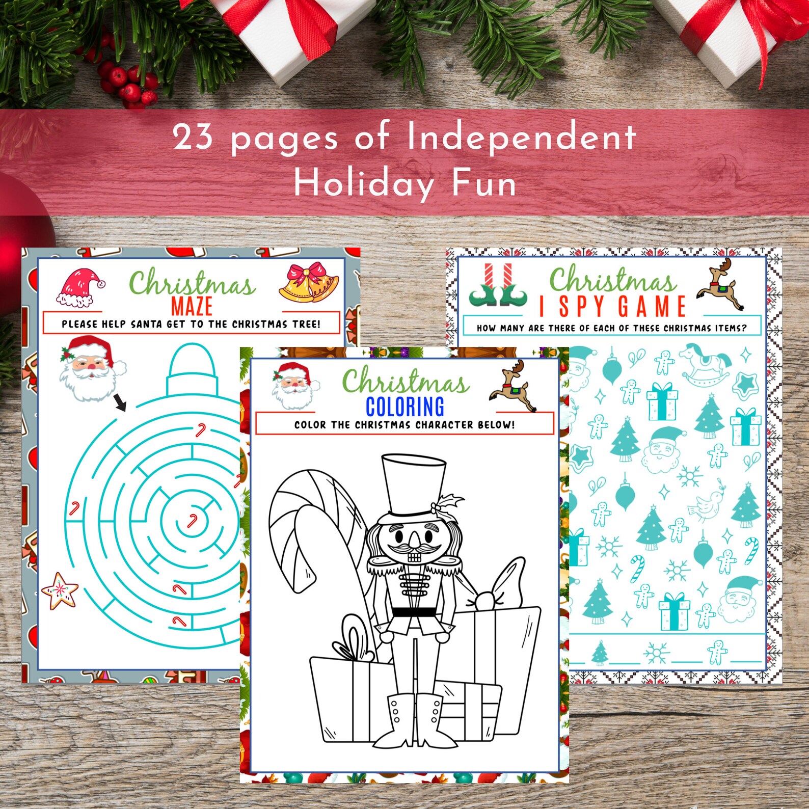 Christmas Activity Book | Family Christmas Games | Christmas Printable ...