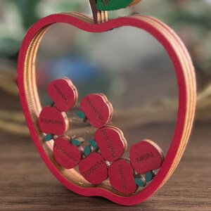 Personalized Teacher Apple Ornament, Thank You Teacher Gifts, End of ...