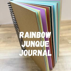 Rainbow Junque Art Journal, 5.5" X 8.5", Chipboard Cover, Junk ...