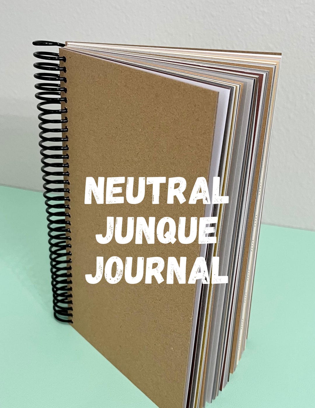 Neutral Junque Art Journal, 5.5" X 8.5", Chipboard Cover, Junk ...