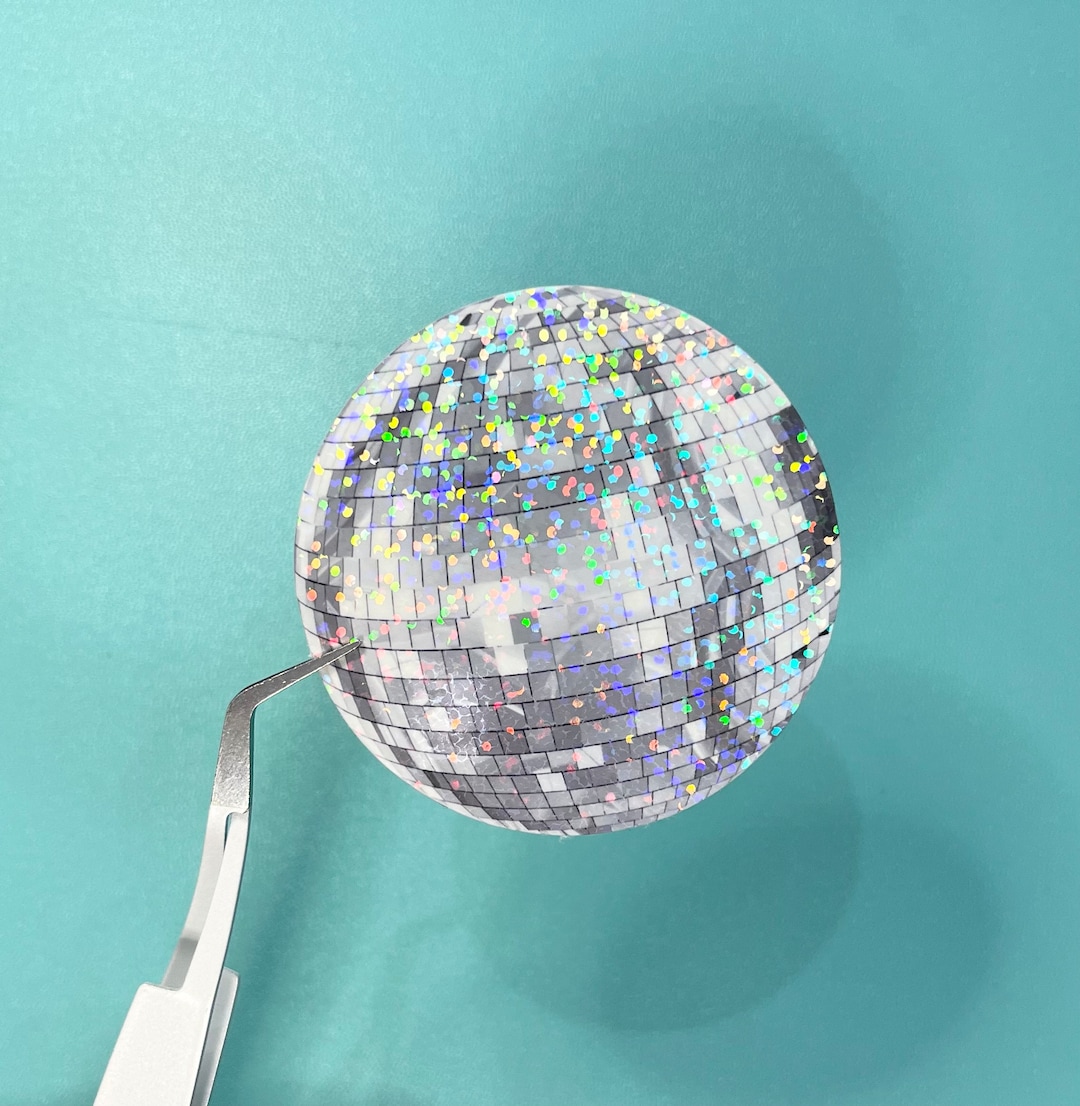 Glitter Disco Ball, Mirror Ball Vinyl Sticker, 2.5 Inch - Etsy