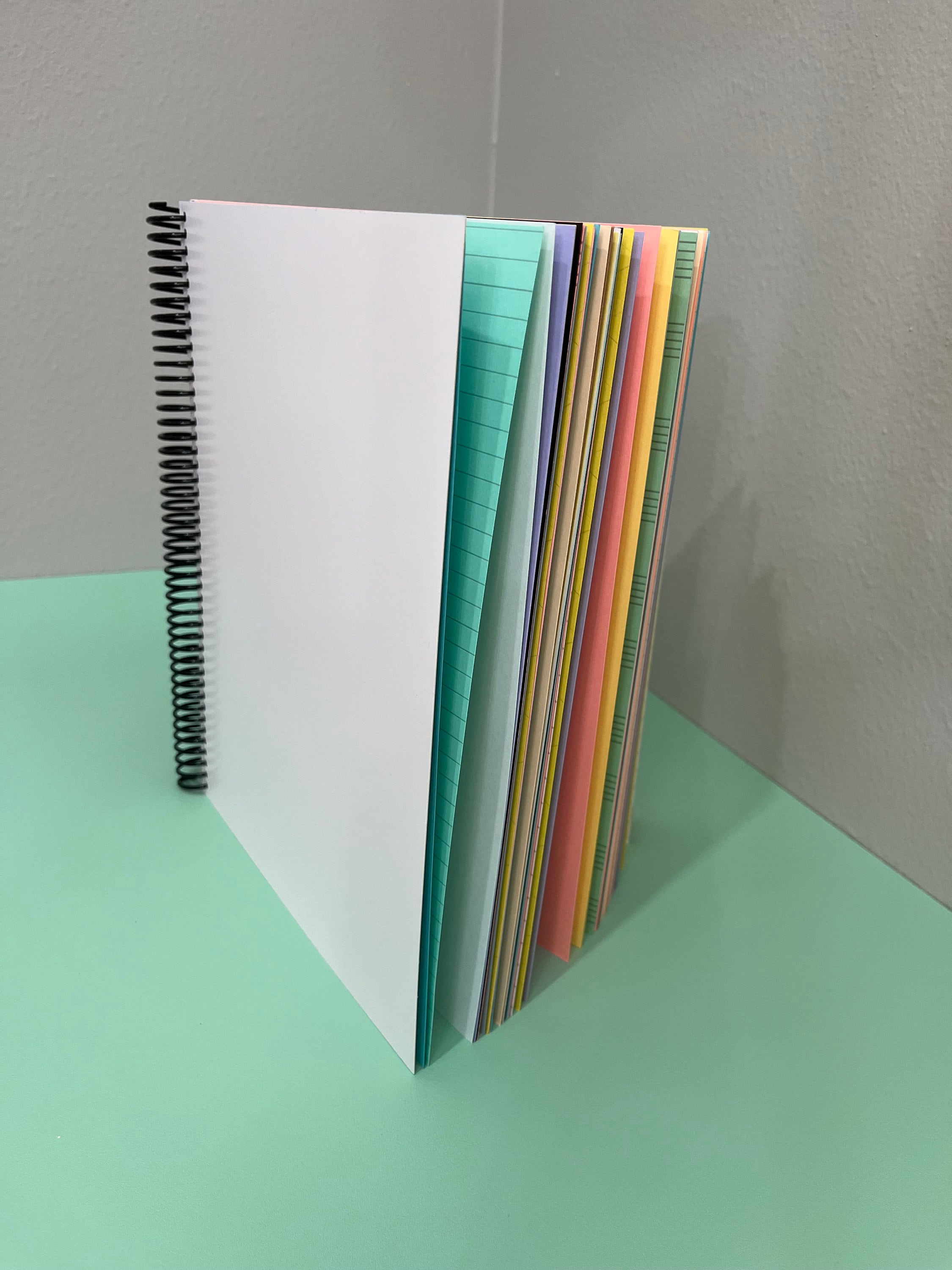 Rainbow Junque Art Journal, 8.5" X 11", White Glossy Cover, Junk ...