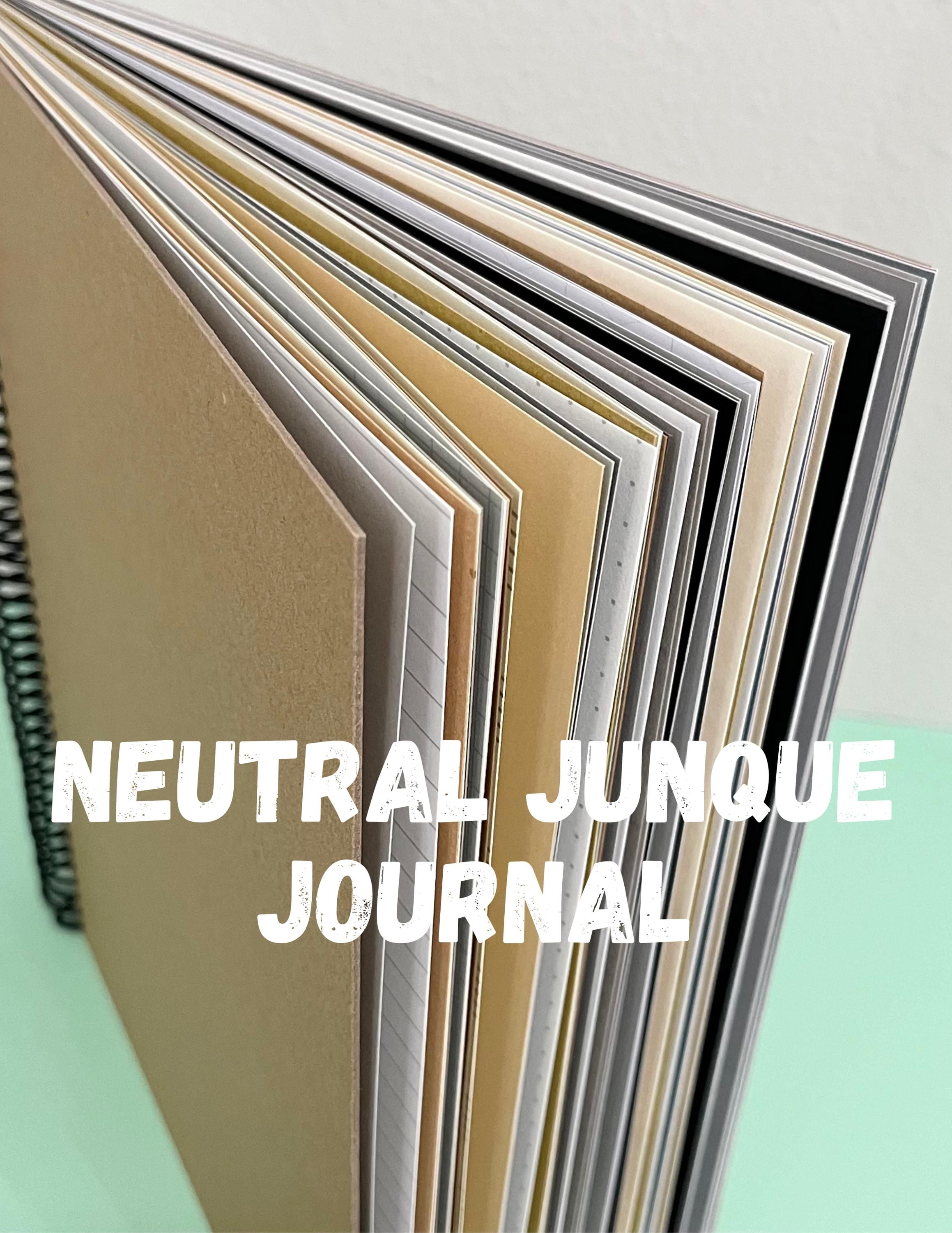 Neutral Junque Art Journal, 8.5" X 11", Chipboard Cover, Junk ...