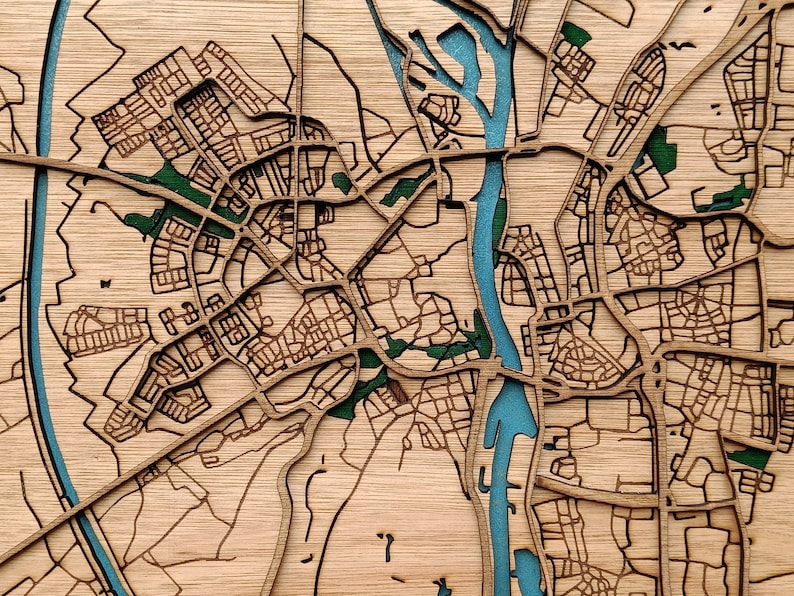 Custom Map of Any City Laser Cut Wood Art 3D Map of Maastricht - Etsy ...