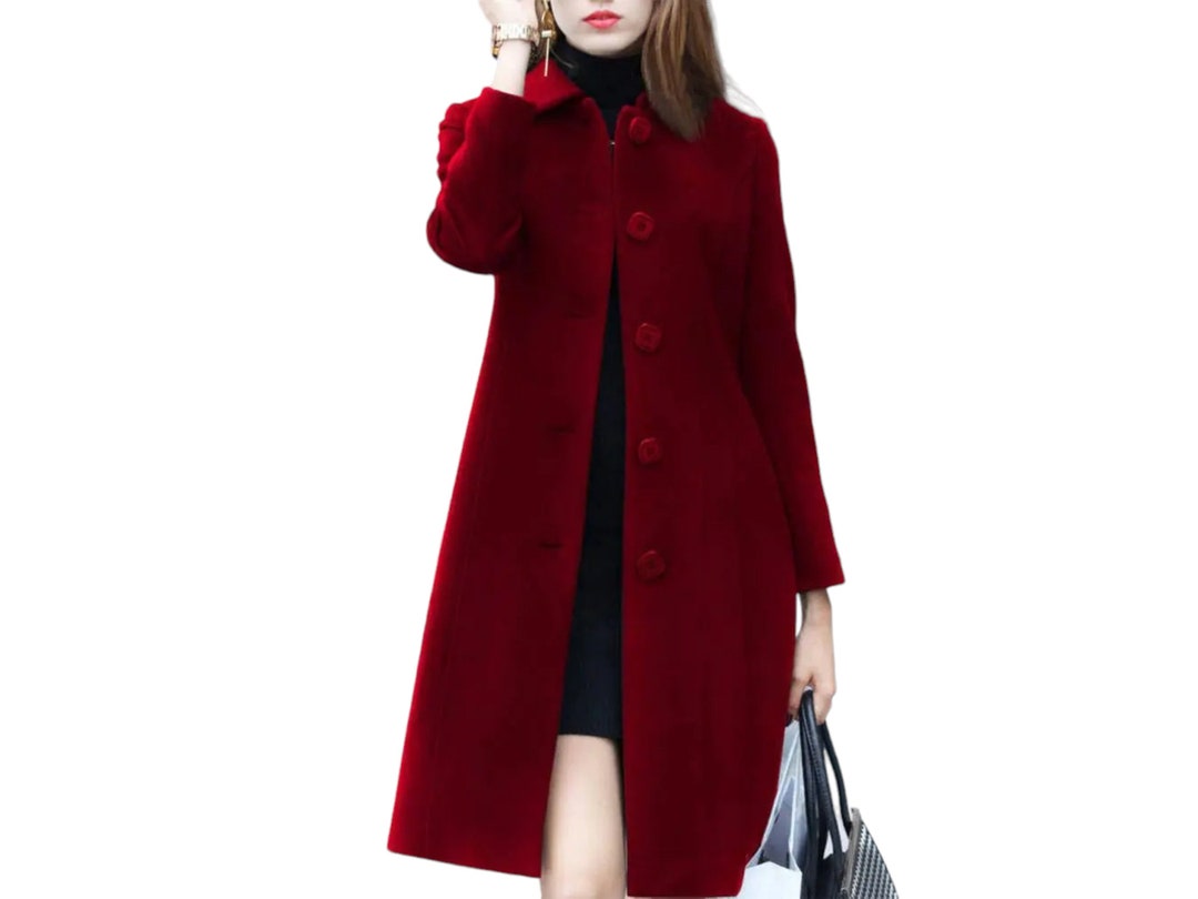 Elegant Mid-length Women's Jacket for Fall Soft and Warm Winter Jacket ...