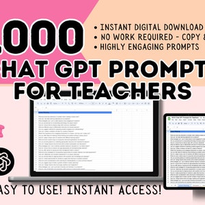 1000 Chat GPT Prompts for Teachers | AI Prompts | AI Prompt Guide for ...