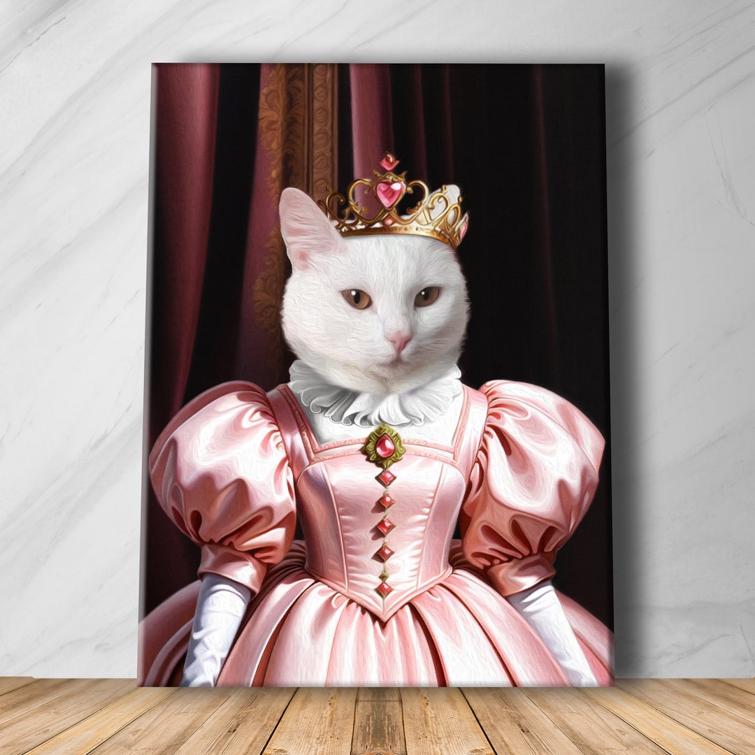 Custom Pet Portrait, Royal Queen Pet Portrait, Renaissance Painting ...
