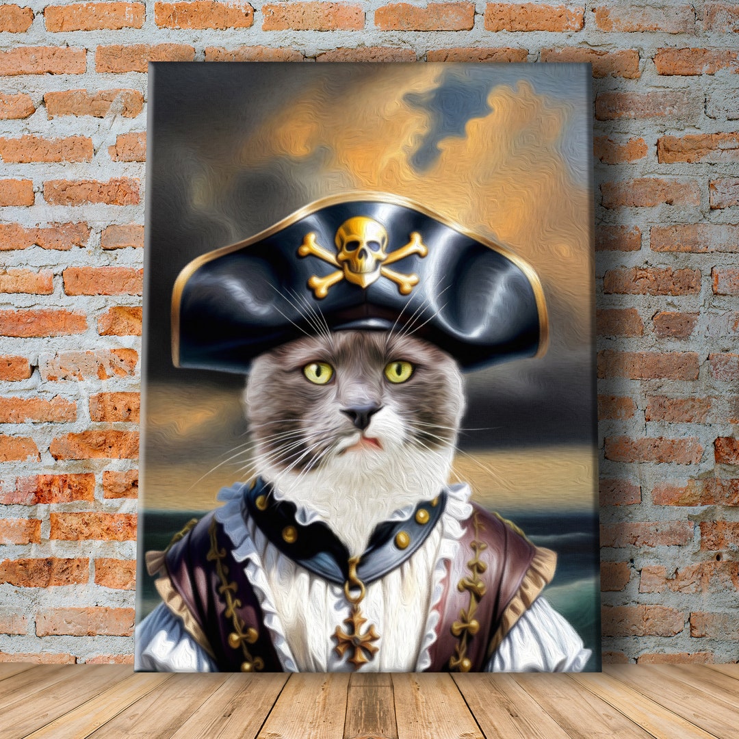 Custom Pirate Pet Portrait, Fantasy Pirate Pet, Renaissance Painting ...