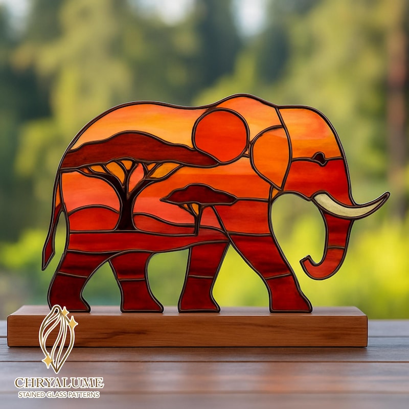 Glass Mosaic Elephant - Etsy UK