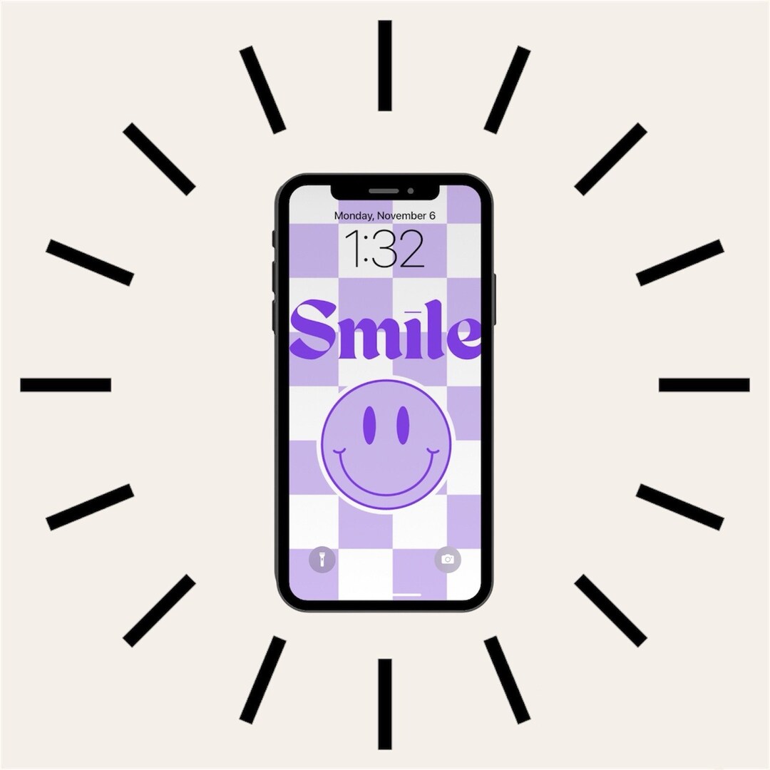 Smiley Face iPhone Wallpaper - Etsy